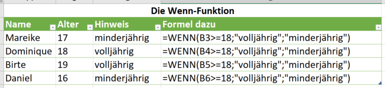 Die Wenn-Funktion - Excel lernen mit Daniel